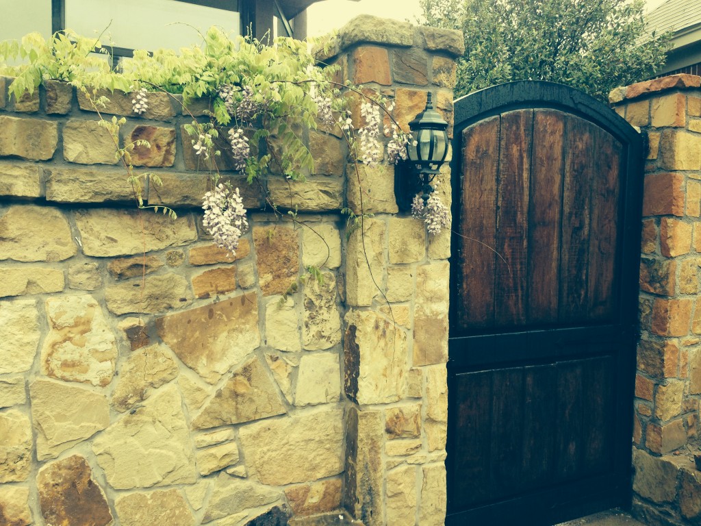 Metal gate frame with wood cladding — Patina Metals